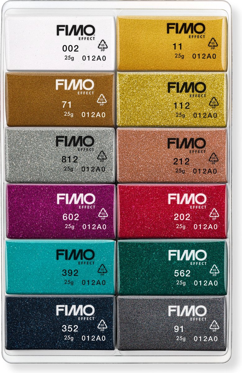 FIMO effect colour pack 12 kleuren sparkle colours | bol.com