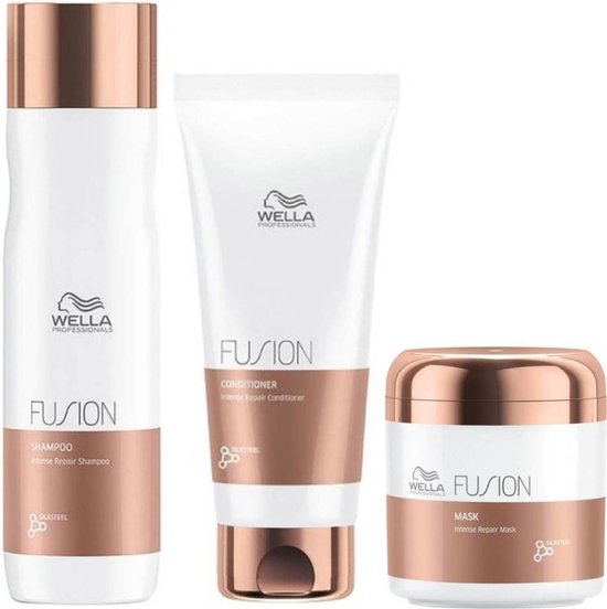 Wella - Fusion Intense Repair Set de Luxe - 250+200+150ml | bol