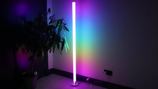 Iris slimme LED vloerlamp RGB – Wi-Fi en afstandsbediening | bol
