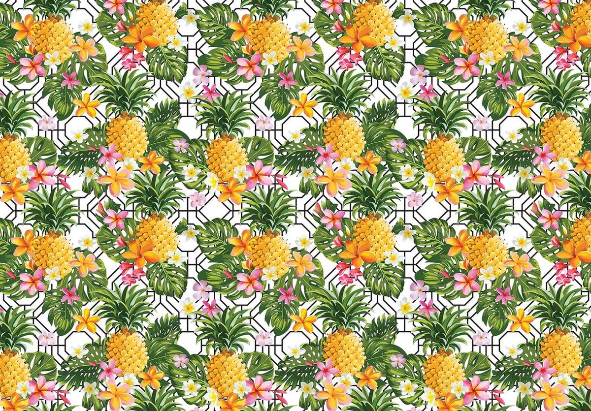 Fotobehang - Vlies Behang - Ananassen - Fruit - 416 x 254 cm | bol