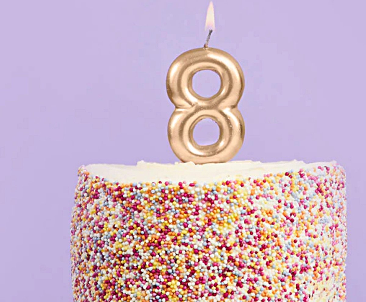 Cijfer 8 - Goud | bol