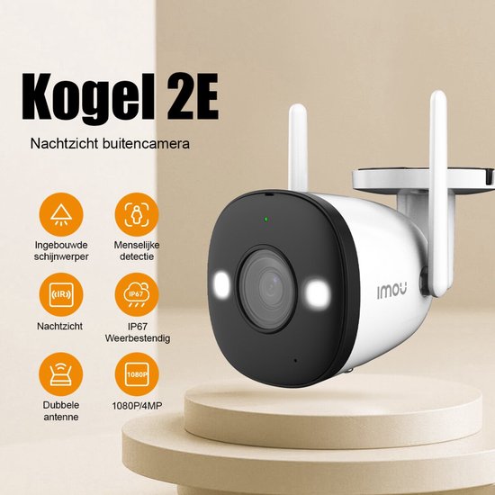 Bolture Buiten Camera Met Nachtzicht - Buitencamera Wifi Met App - IP Camera -... | bol