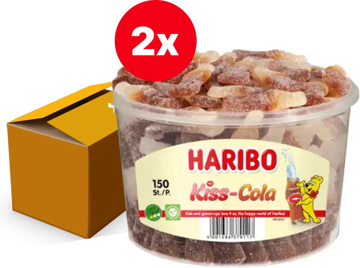 Haribo Zure Cola - 150 stuks - 1350g x 2 | bol.com