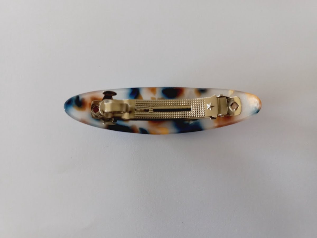 Le Sjalerie Haarspeld Dames Speld Ovaal Blauw - Wit | bol.com