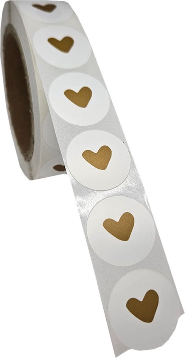 Sluitstickers goudkleurig hartje - 100 stuks | bol.com