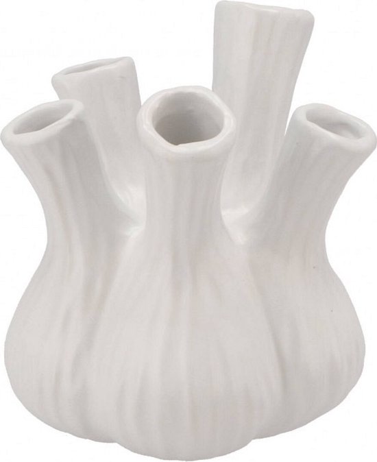Vaas Wit - Tulpenvaas - Toetervaas - 13x16 cm - Bloemen vaas - Vaas ...