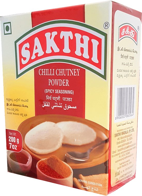 Sakthi - Chilli Chutney Powder - 3x 200 g | bol