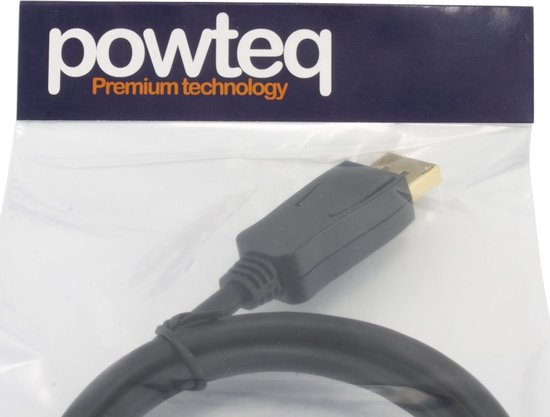 Powteq - 1 meter premium displayport verlengkabel - Displayport 1.2 - Gold-plated | bol