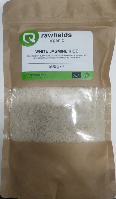 Witte Jasmijnrijst - Rawfields Organic - Biologische Rijst - 500 gr ...