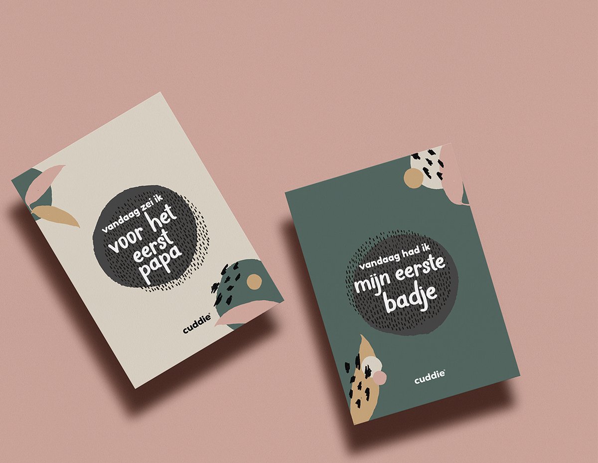 Cuddie Mijlpaalkaarten Baby Set - 32 Milestone Cards - 16 dubbelzijdige ...