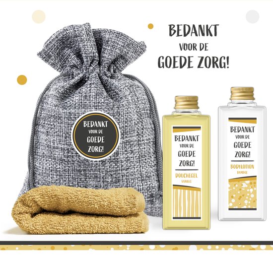 Geschenkset "Bedankt voor de goede zorg" - 4 producten - 250 gram ...