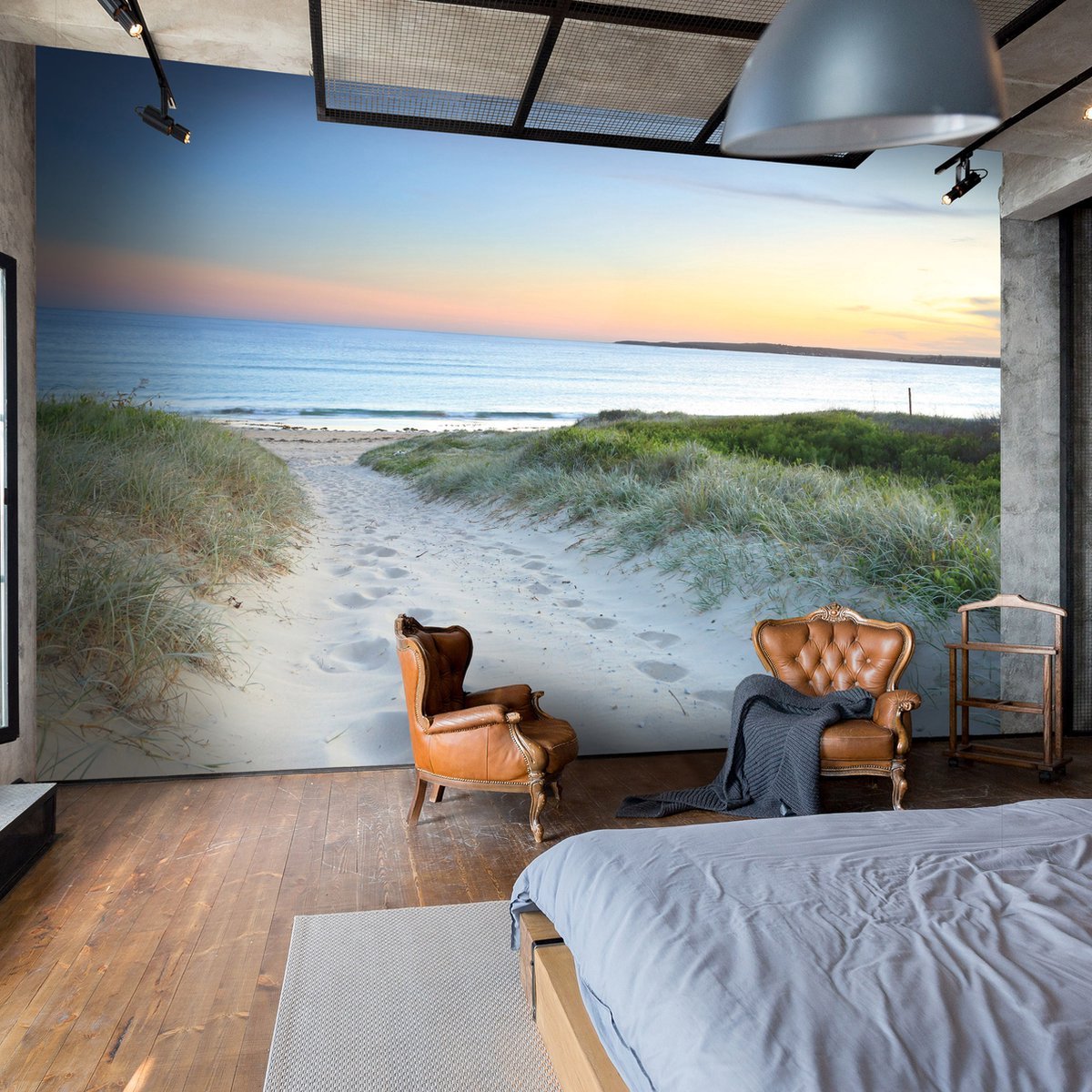 Fotobehang - Duinen - Zand - Zee - Vliesbehang - (254 x 184 cm) | bol.com