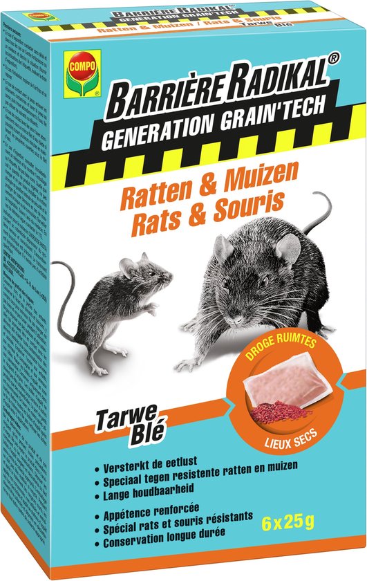 Compo GENERATION GRAIN TECH - RATTEN & MUIZEN (6 x 25 G) | bol