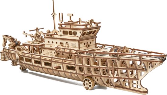 Wood Trick – Modelbouw 3D houten puzzel – Zee onderzoek schip - Ocean ...