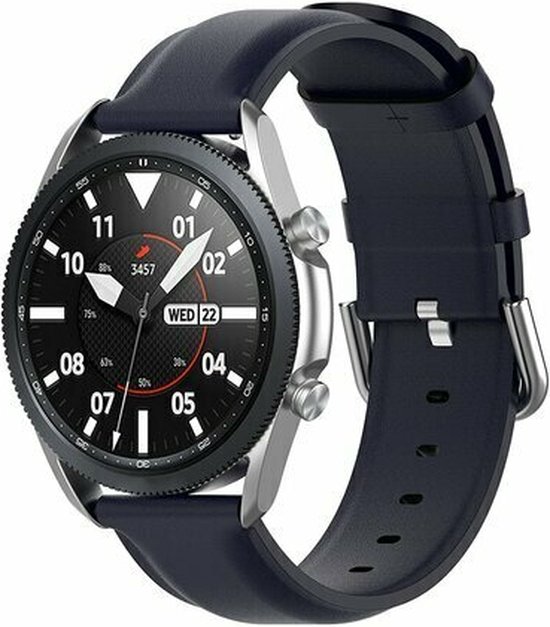 By Qubix Garmin Forerunner 255 - Bracelet cuir Classic - Bleu foncé ...