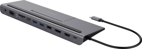 Deltaco USBC-DOCK2 Docking Station - USB-C - SD & Micro SD - RJ45 ...