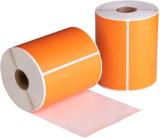 Dappaz Compatible Zebra Label ORANJE | 102 x 150mm | 300 Labels per rol ...