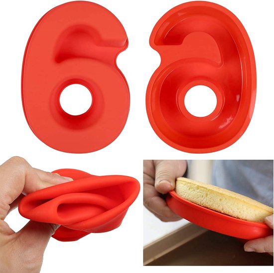 siliconen cijfers groot getal 6/9 bakvorm bakken verjaardag jubileum ...