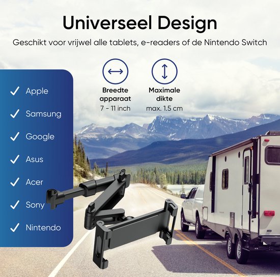 Syllect® Tablet houder auto - iPad houder auto - geschikt voor ...