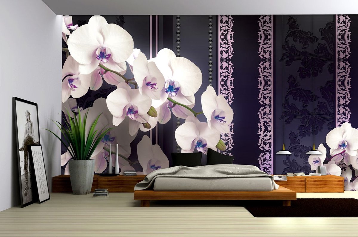 Fotobehang - Vlies Behang - Bloemen en Patroon - Kunst - 254 x 184 cm | bol.com