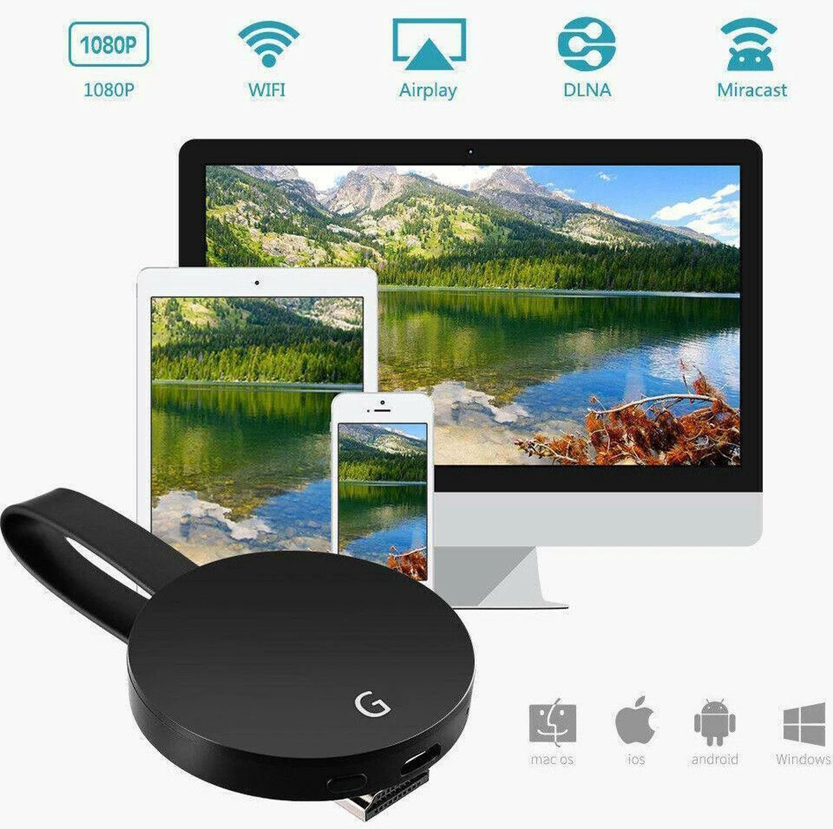 Google Chromecast Pro - Media Streamer - HD - 4K | bol.com