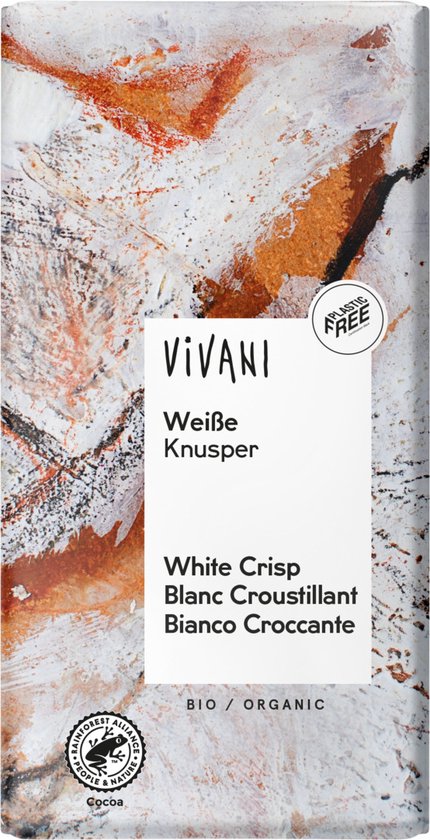 Vivani Chocoladereep Wit Crisps 10X100GR | bol