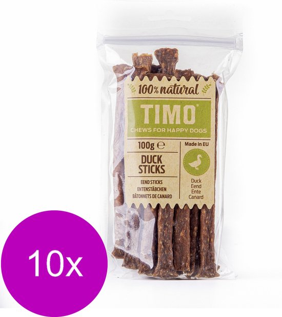 Timo Sticks 100 g - Hondensnacks - 10 x Eend | bol