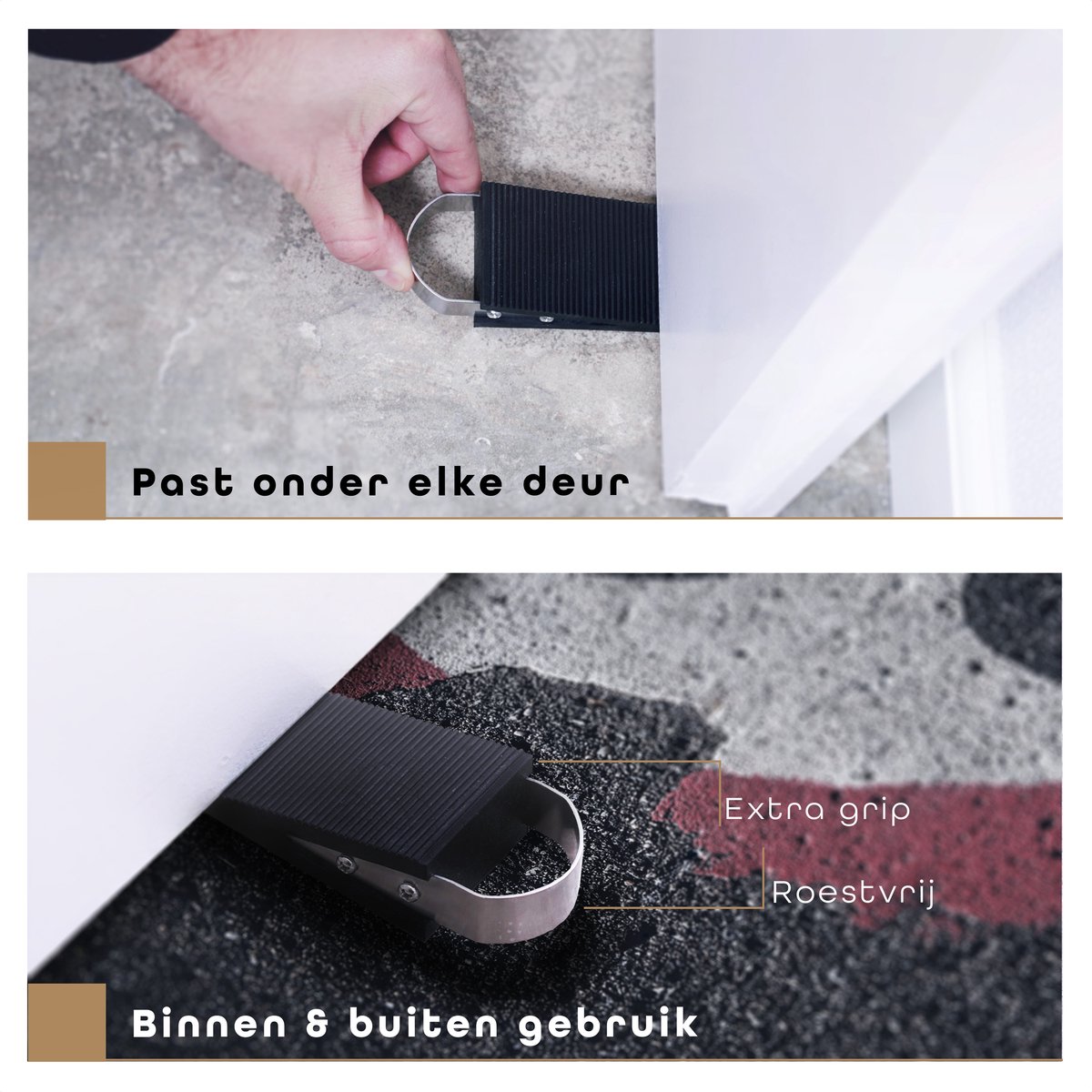 Deurstopper – Deurstoppers Buiten en Binnen – Raamstopper – Rubber Spie ...