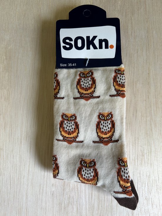 SOKn. Trendy sokken *UILEN* maat 35-41 (ook leuk om kado te geven !) | bol