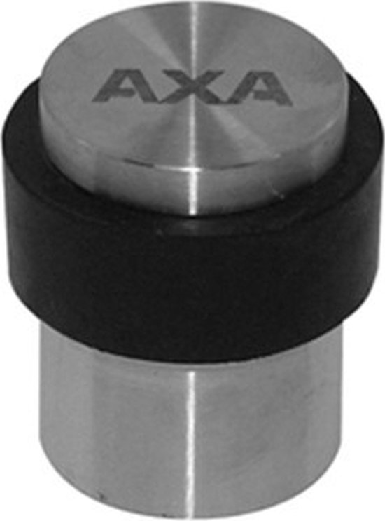 AXA Deurstopper (model FS35) Geborsteld RVS met rubber (Zwart ...