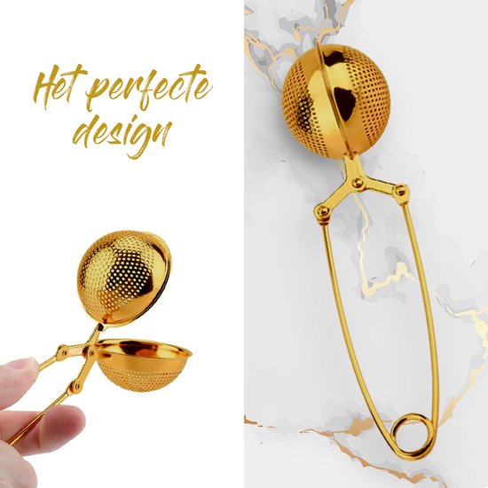 Red Gazelle Thee Ei - Thee zeef Voor Losse Thee - Goud - RVS - 2 Stuks ...