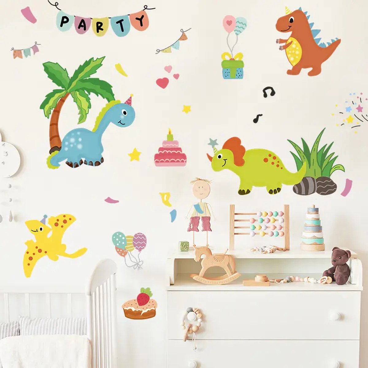 Kinderkamer Stickers - Dino - Babykamer - Stickers Kinderen ...