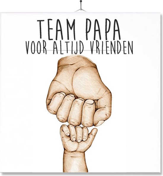 Tegel Met Opdruk | Kado | Cadeau | Vaderdag | Team Papa - 1 Kind | bol