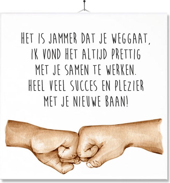 Tegel Met Opdruk | Afscheid Collega | Het is jammer dat je weggaat | bol