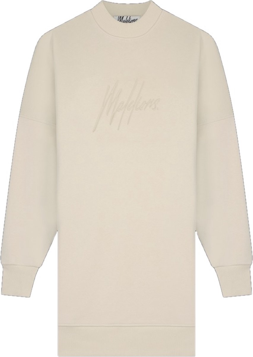 Malelions Signature Sweater Dress Dames Moon Grey | bol.com