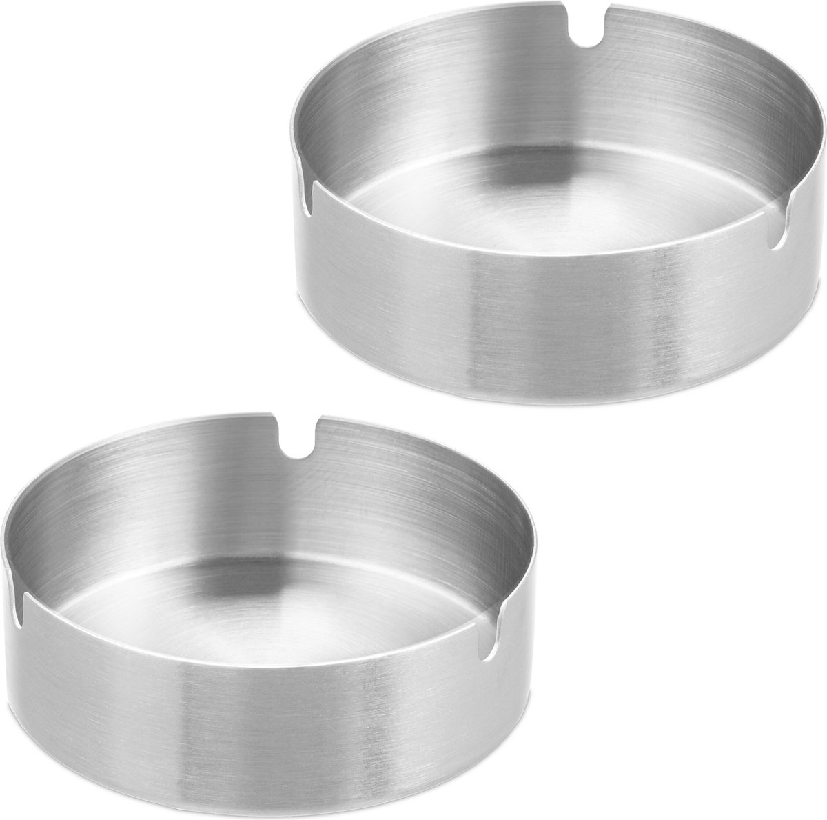 Relaxdays asbak rvs - set van 2 - tafel asbak - horeca asbak - metaal ...