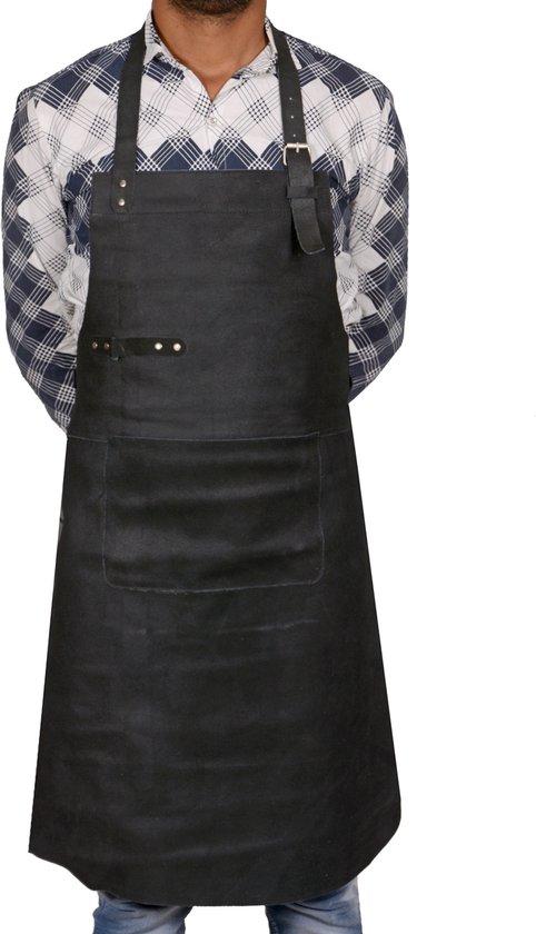 BBQ Schort Leer - Echt Leder - Barbecue - Kookschort Grill - 85x65 cm ...