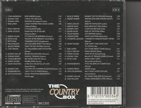 2 cd Box - The Country Box, Dolly Parton | Muziek | bol