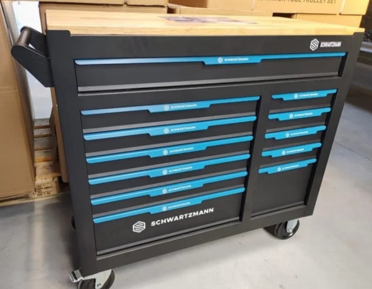 Metallo 12 Laden Gevulde Gereedschapskist Gereedschapswagen Gereedschap ...