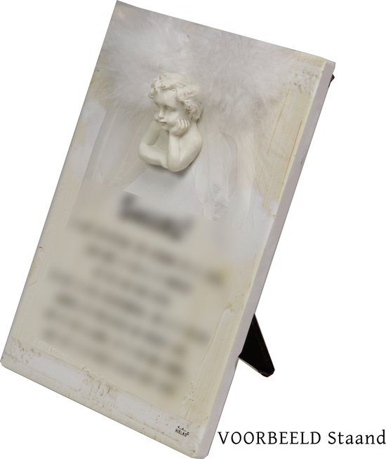 Beschermengel op tegel met uniek gedicht Geluk - Geluk - dankjewel- New Dutch® | bol.com