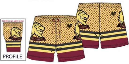 Harry Potter - zwemboxer / boardshort / zwemshort - geel/wijnrood ...