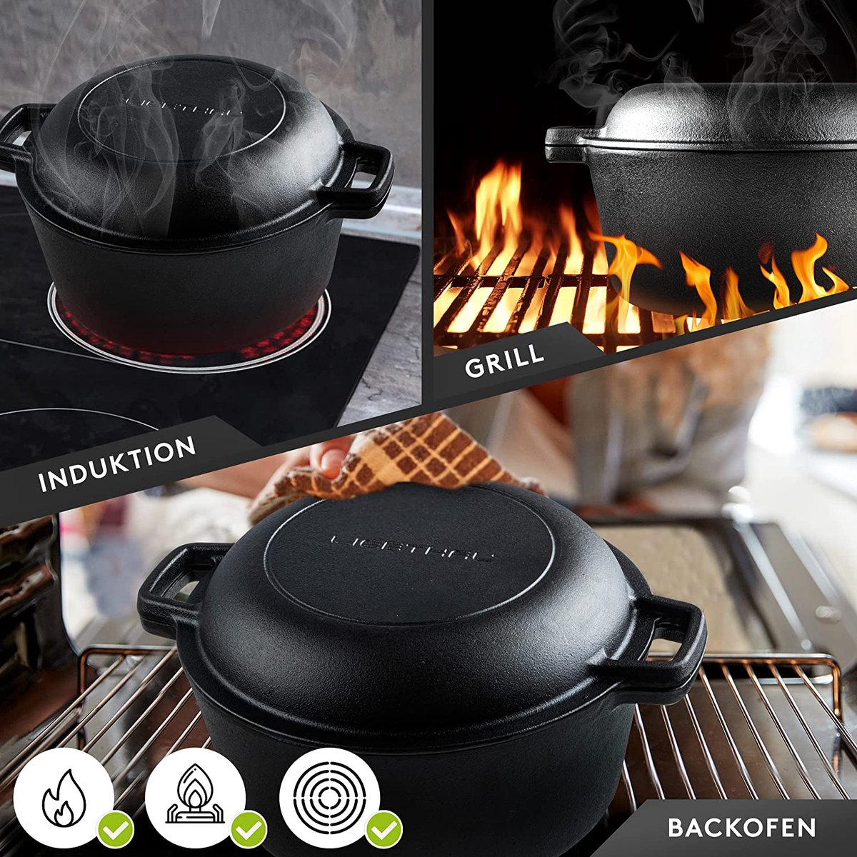 Broodbakpan met deksel - gietijzeren pan met prijzen die overeenkomen ...