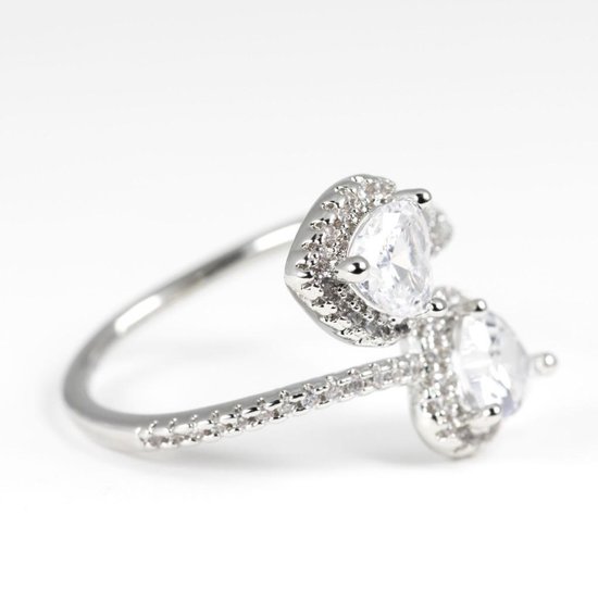 Haymer Sieraden Virginia Ring Voor Vrouwen Zilver 17.50 mm / maat 55 ...