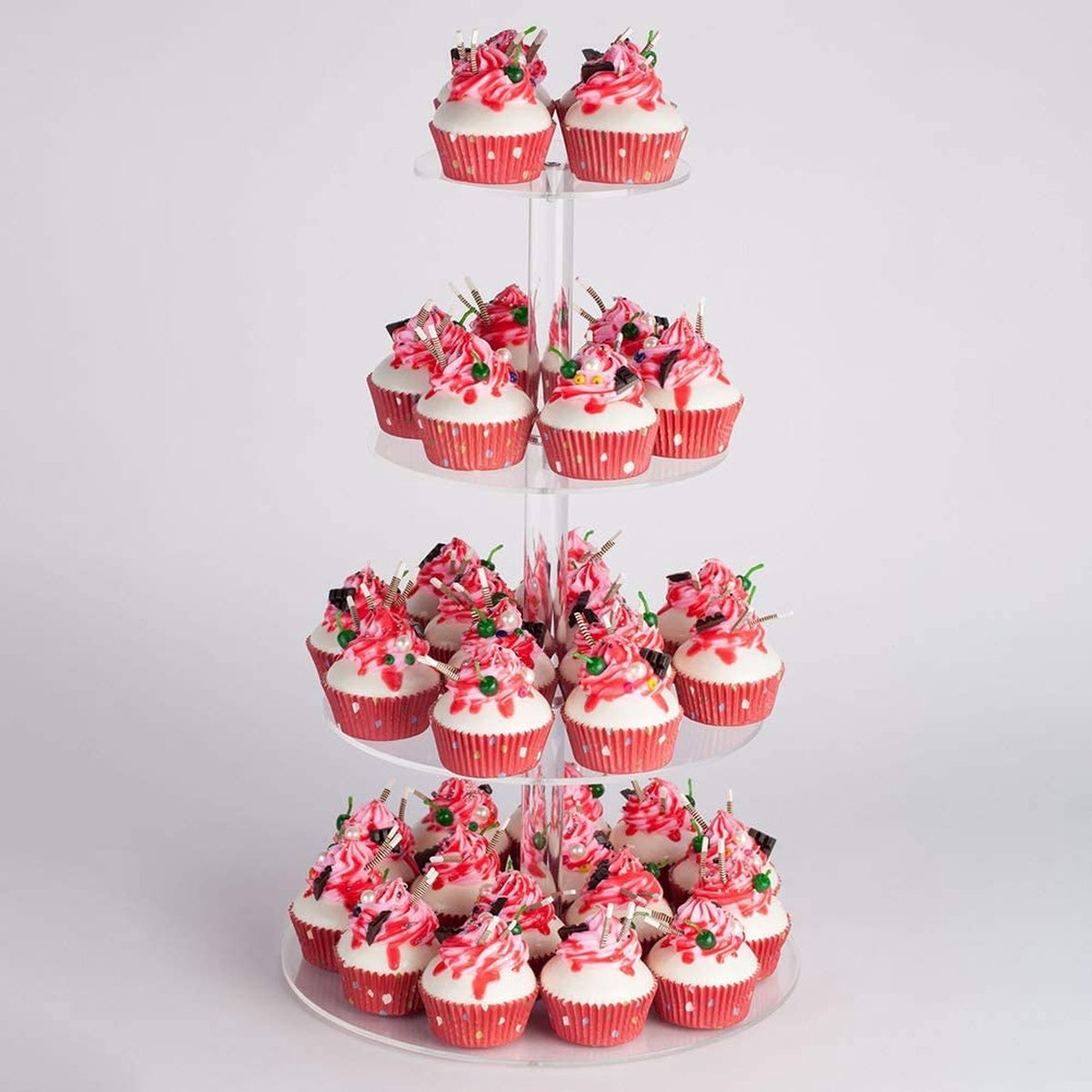 Support à gâteau à 4 niveaux, support rond en acrylique, support à ...