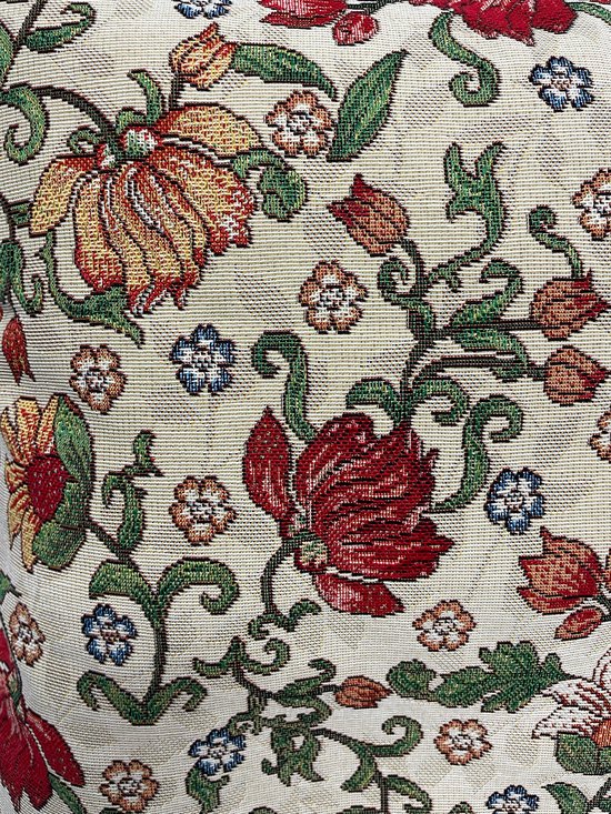 Tafelloper - luxe gobelinstof - Maggie - Rood en Oranje - Bloemen - 100 ...