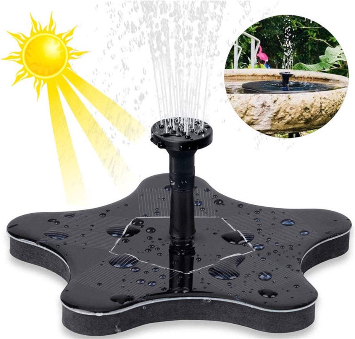 1.5 W Solar Fontein, Zonnevijverpomp ,5 Effecten ,Zonne water pomp ...