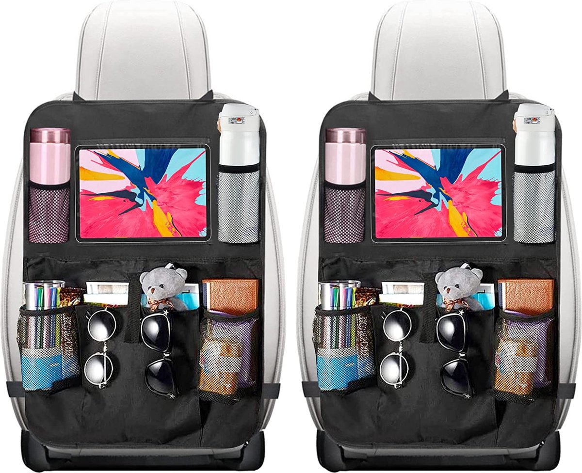 Luxe auto organizer - Autostoel organiser voor kinderen met vakken ...