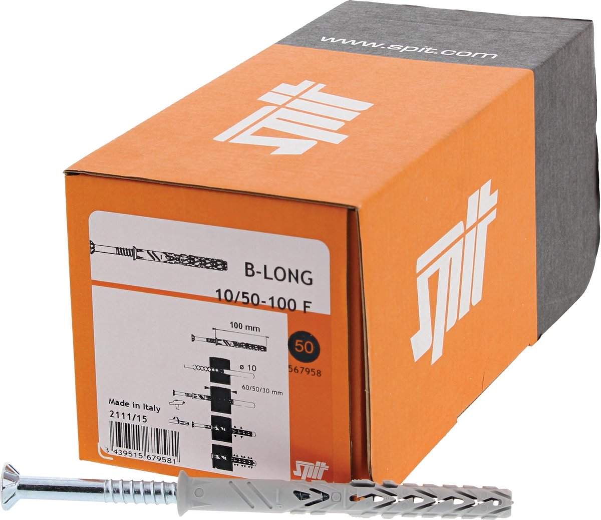 Spit B-LONG F Constructie Plug 8x80/30F VERZINKTKOP/TX30 VE=50 - 567951 ...