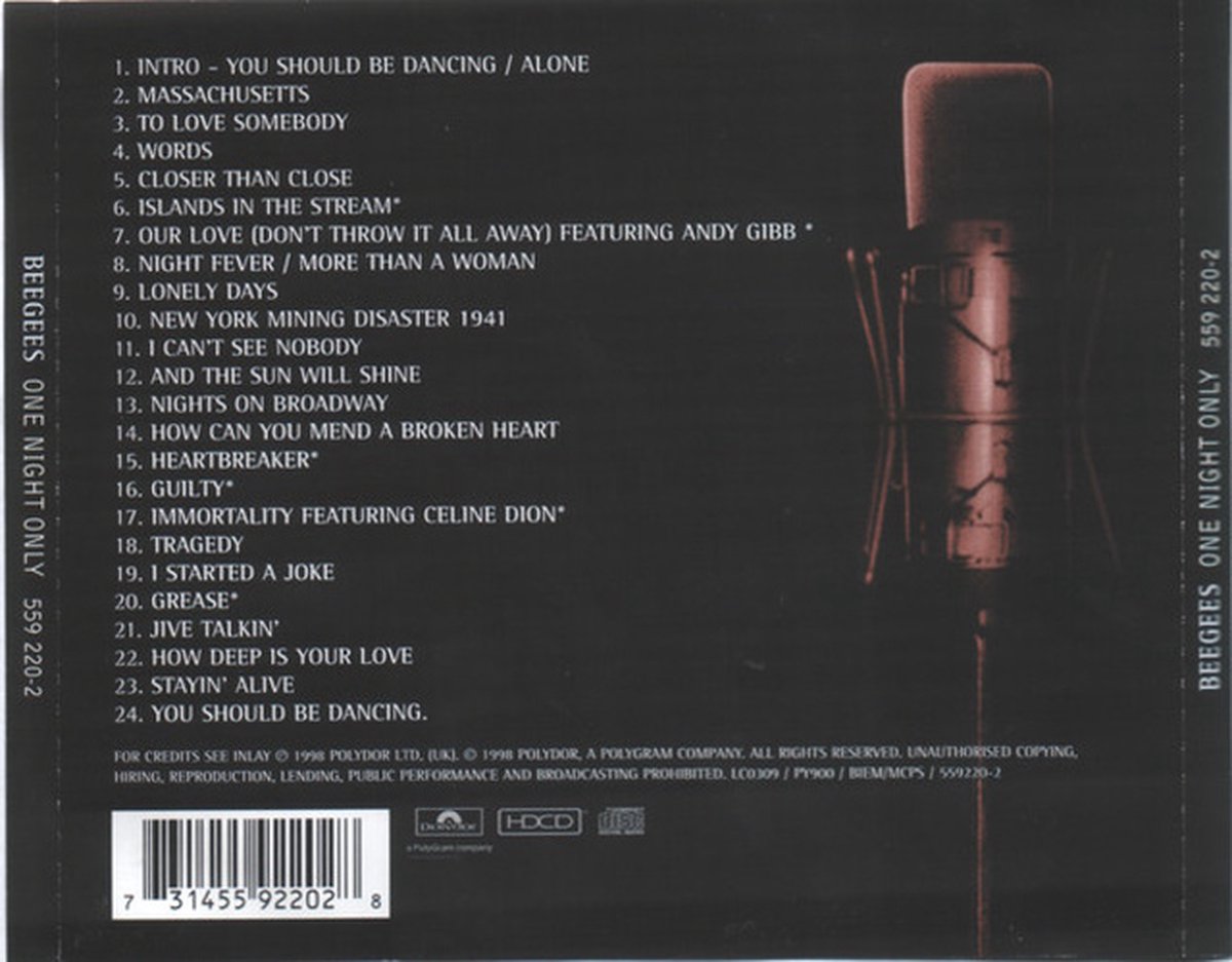 Bee Gees - One Night Only (CD), Bee Gees | Muziek | bol