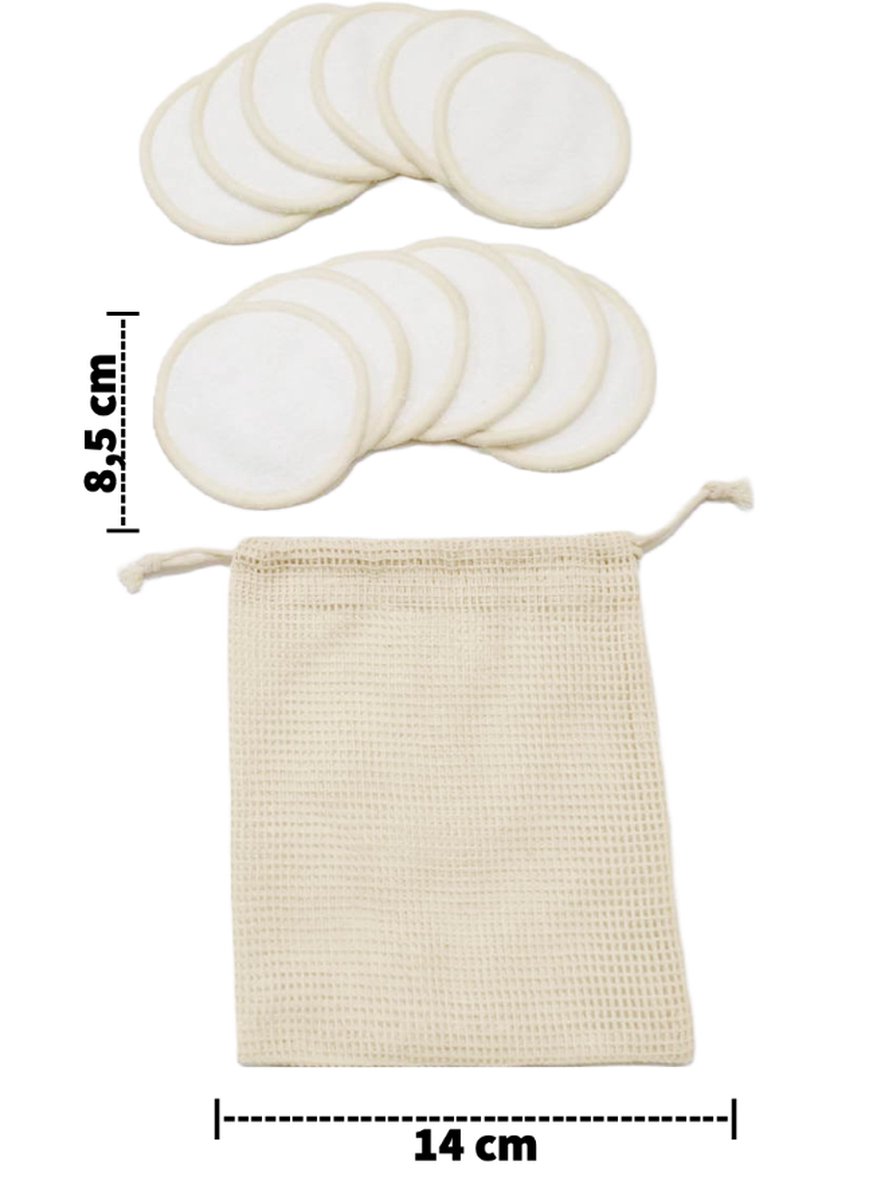 12 Wasbare Watjes | Gift | XL Herbuikbare Wattenschijfjes | Oog Make-Up ...